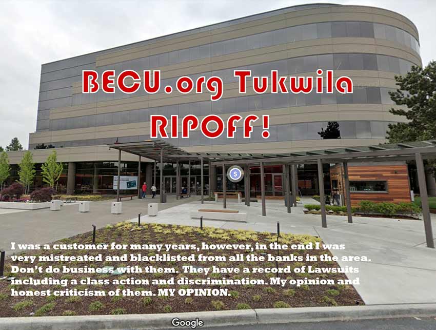 BECU Headquarters Tukwila Ripoff BECU